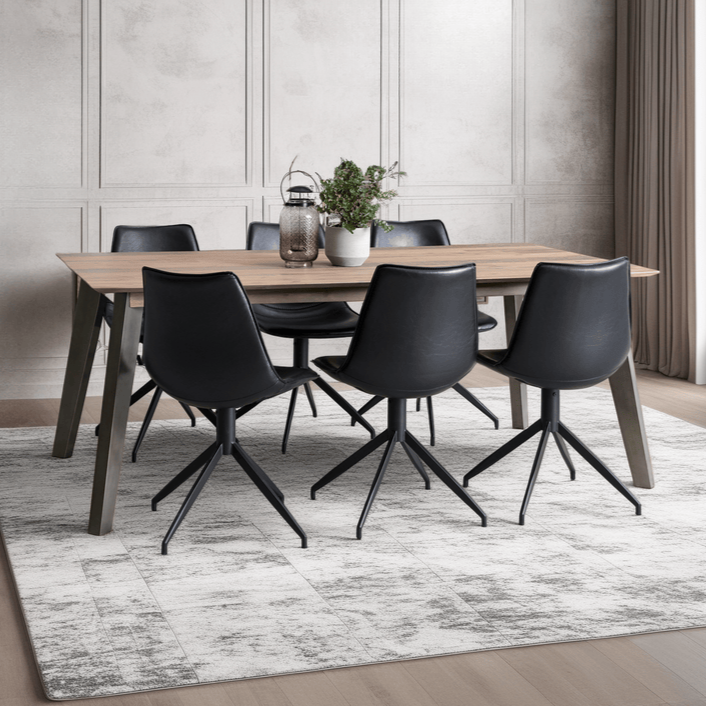 FURNHOUSE - Isabel stóll - svartur/snúningsfótur. Sérpöntun (3-4 vikur ...